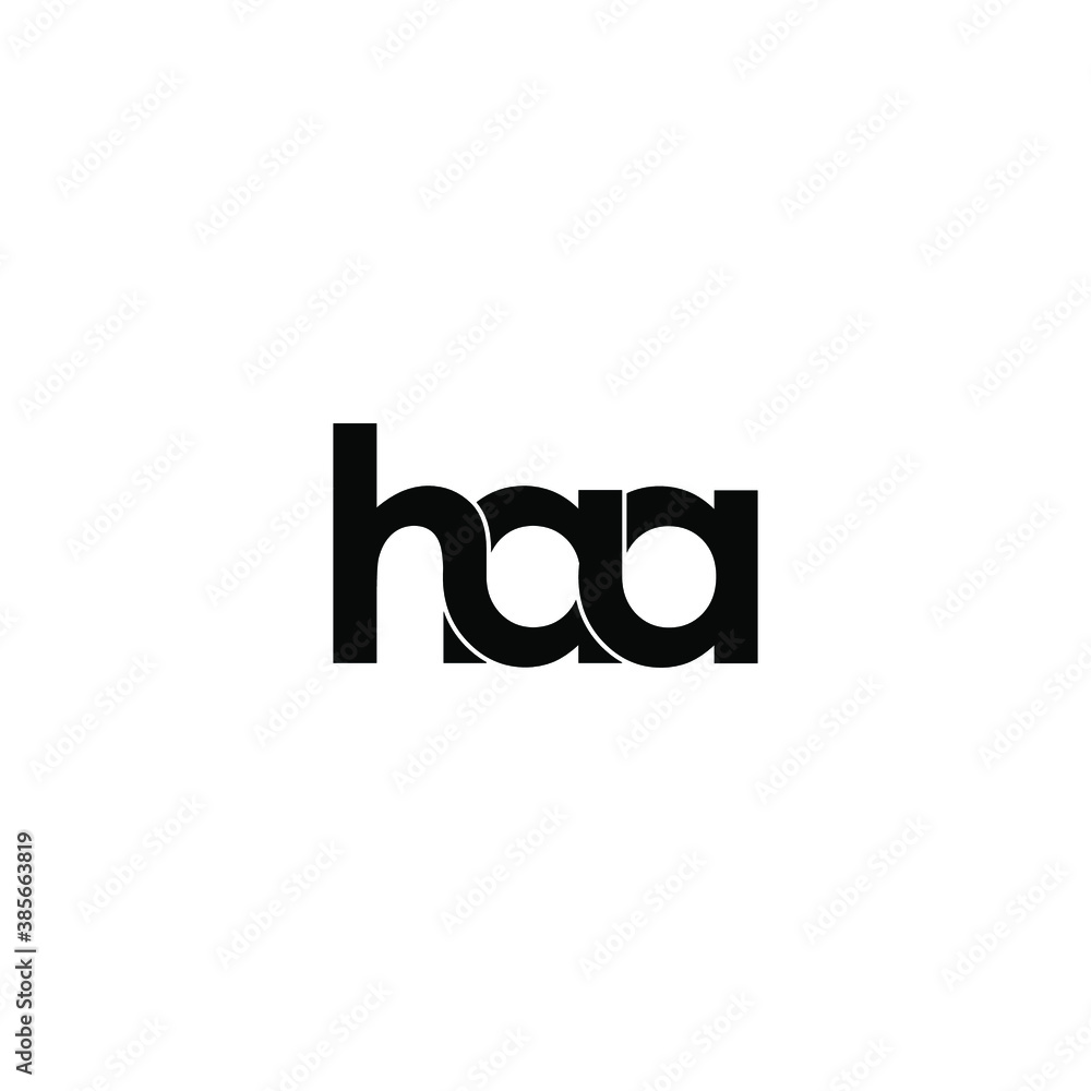 haa letter original monogram logo design Stock Vector | Adobe Stock