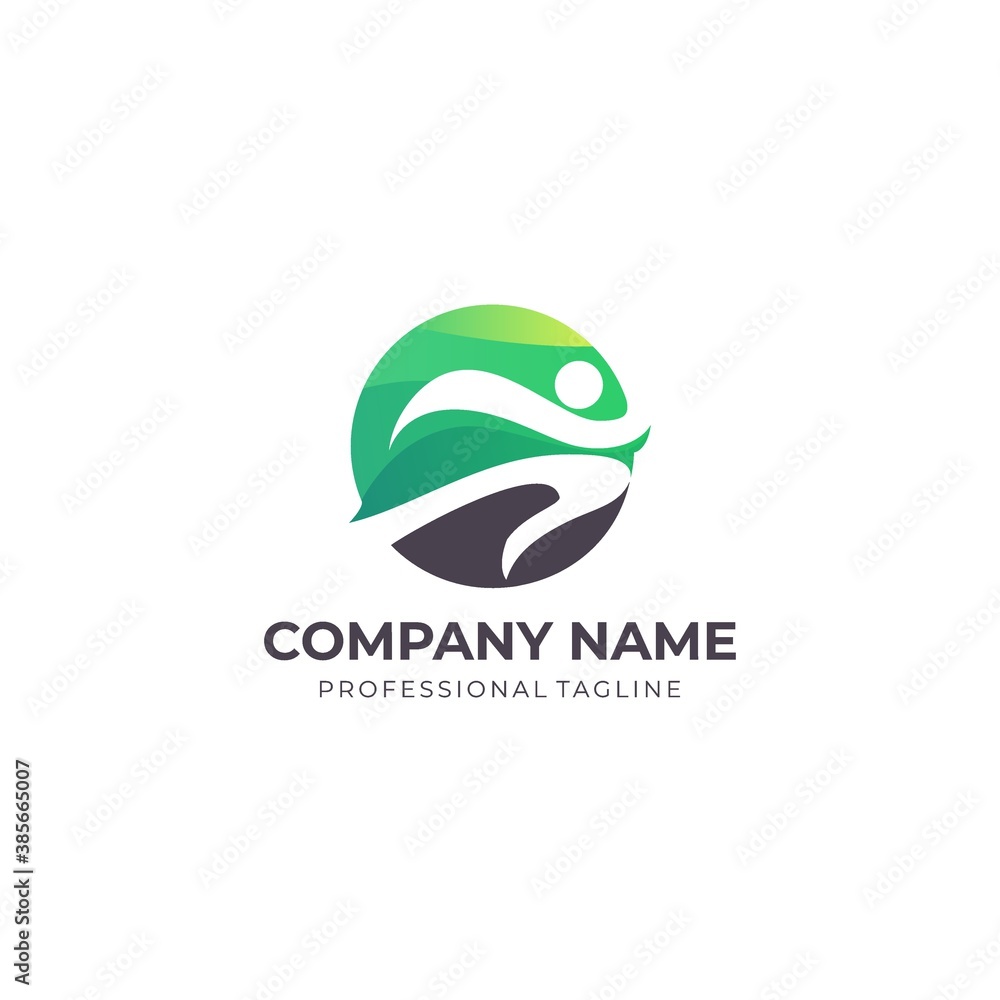 physical fitness logo vector ...physical wellness logo template ...