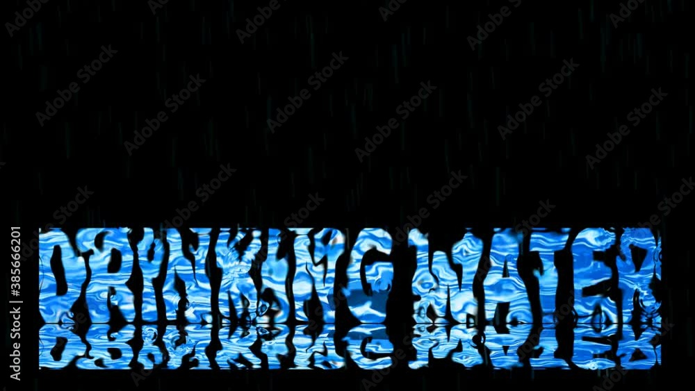 4 K reflection blur water abstract spread mark and transform drinking ...