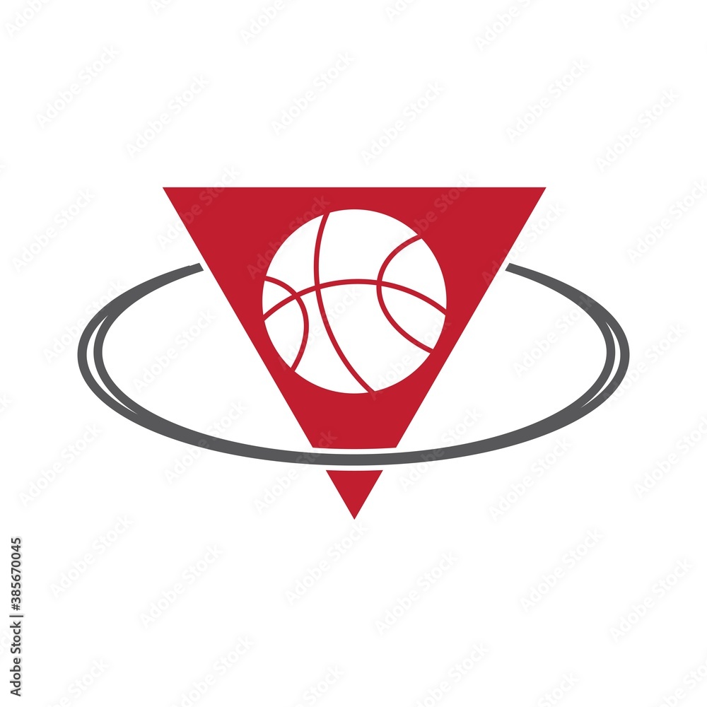 basketball logo desain illustration Stock Vector | Adobe Stock
