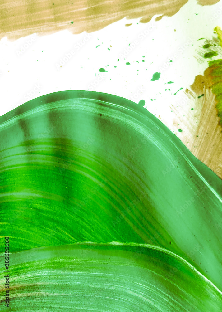 Spring Green Mustard Artistic Dirty Painting. Lime Green Yellow Oil ...