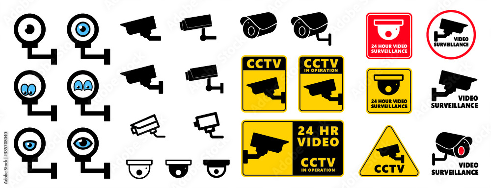 Safety security surveillance video camera eye cctv alert attention zone ...