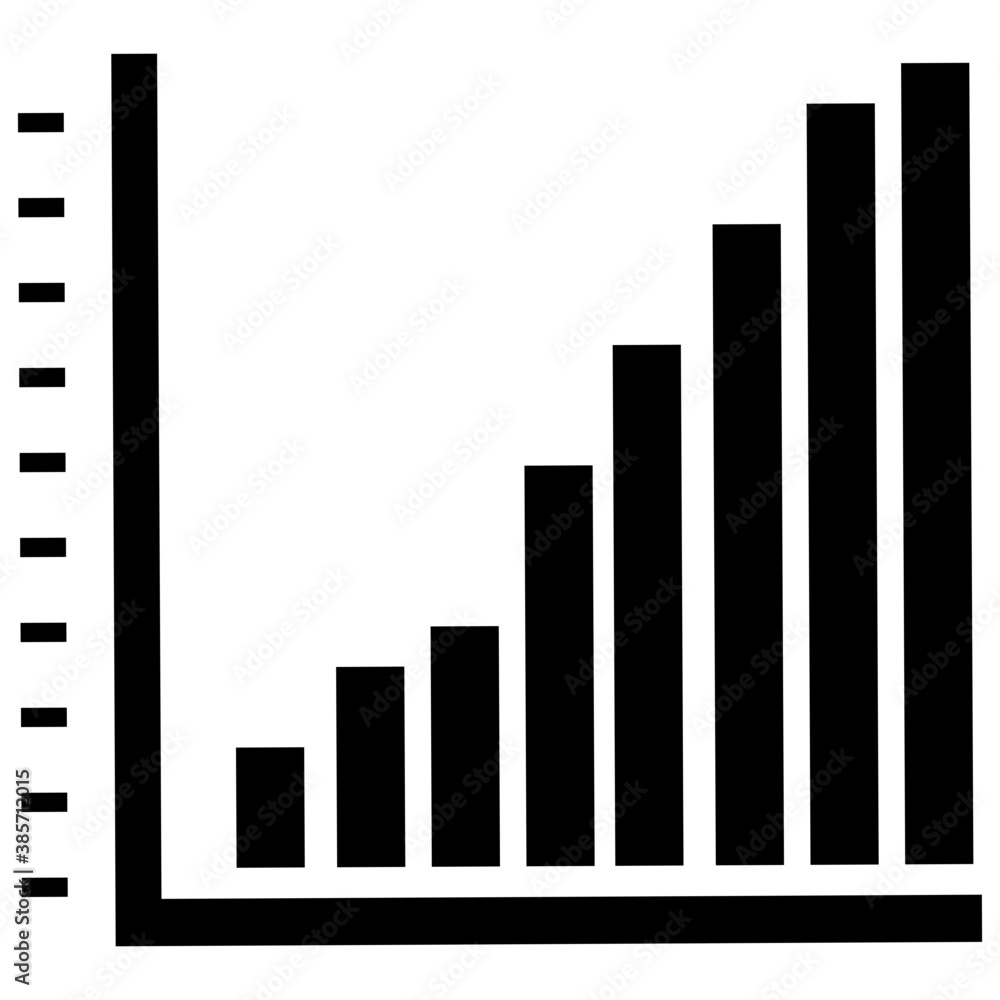 Graphical Representation Of A Vertical Bar Chart Column Graph Stock