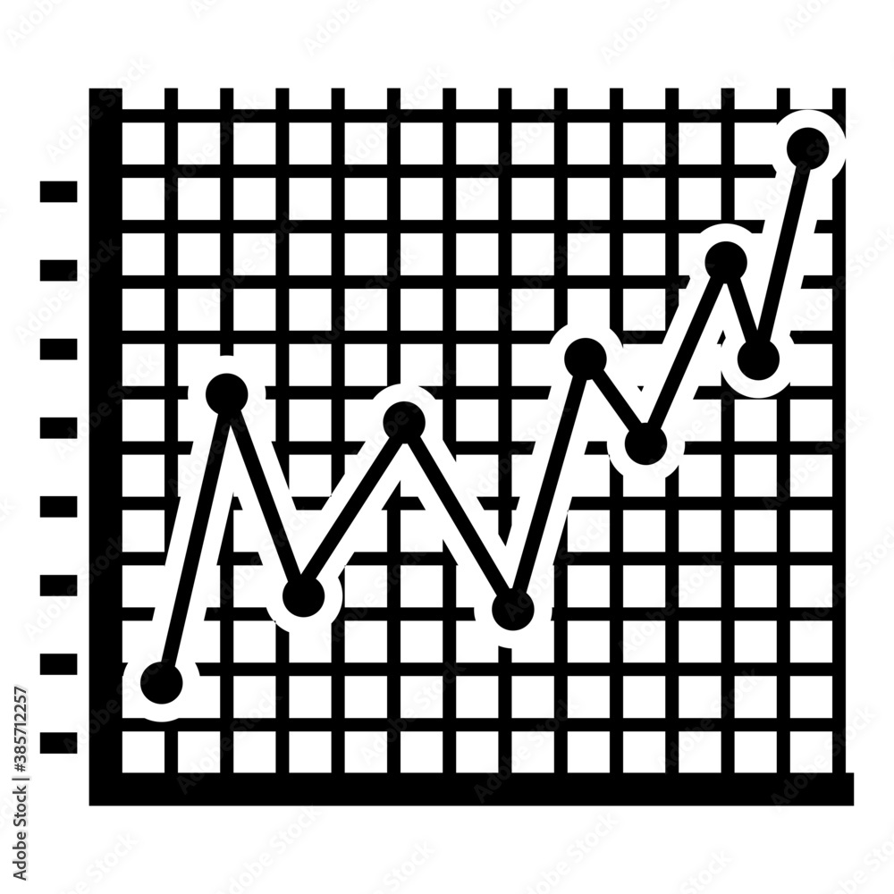 Milestones in a line graph symbolizing control chart Stock Vector ...