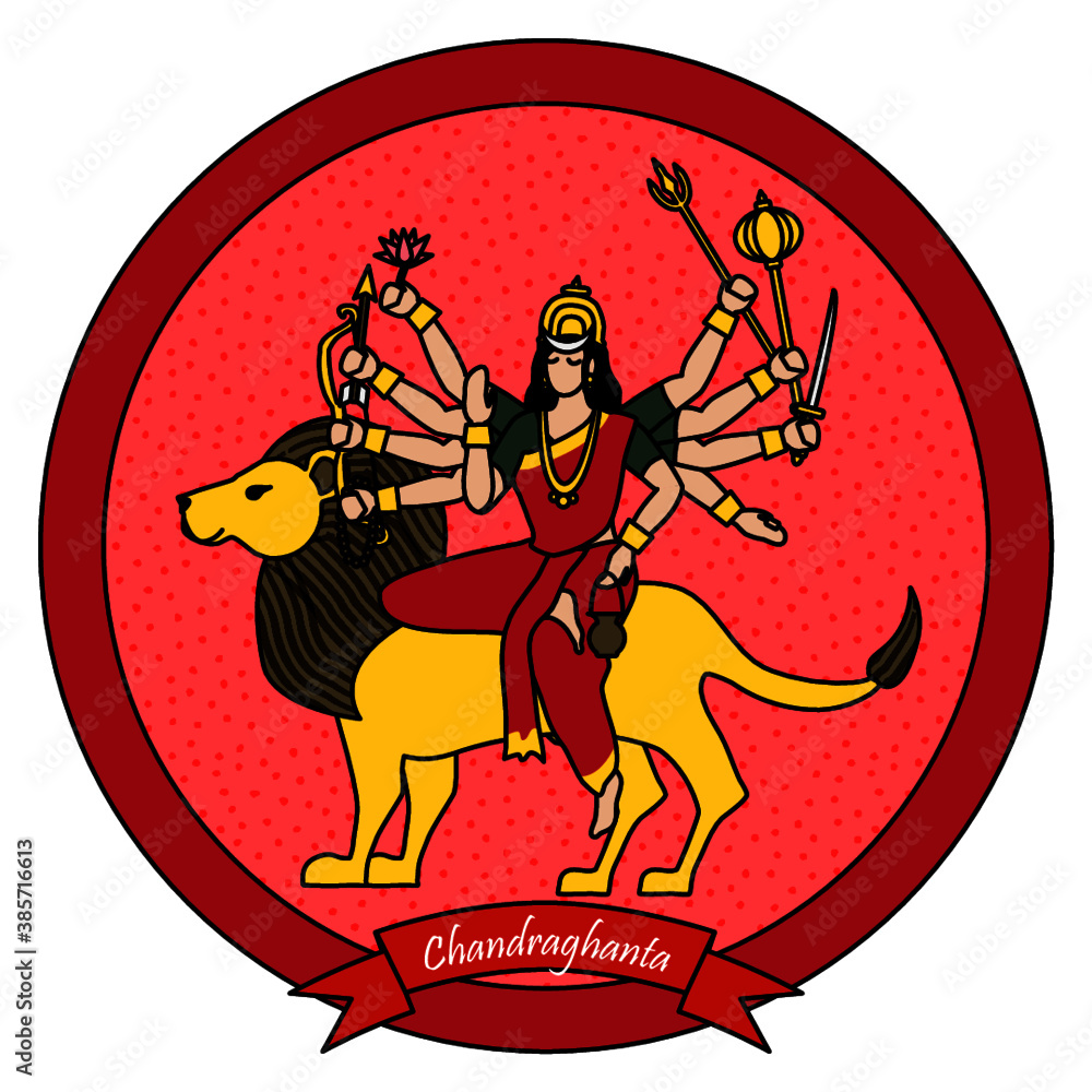 Chandraghanta Worshipped on the third day of Navratri. After getting ...