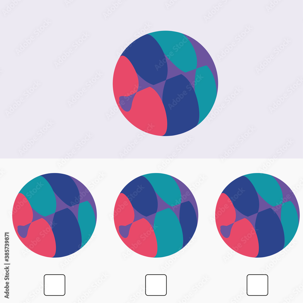 Vetor de Visual Intelligence Questions. Find the same. IQ Test, Find ...