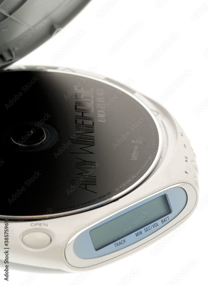 Sony Walkman Portable CD Player on a White Background - 09 April 2008 ...