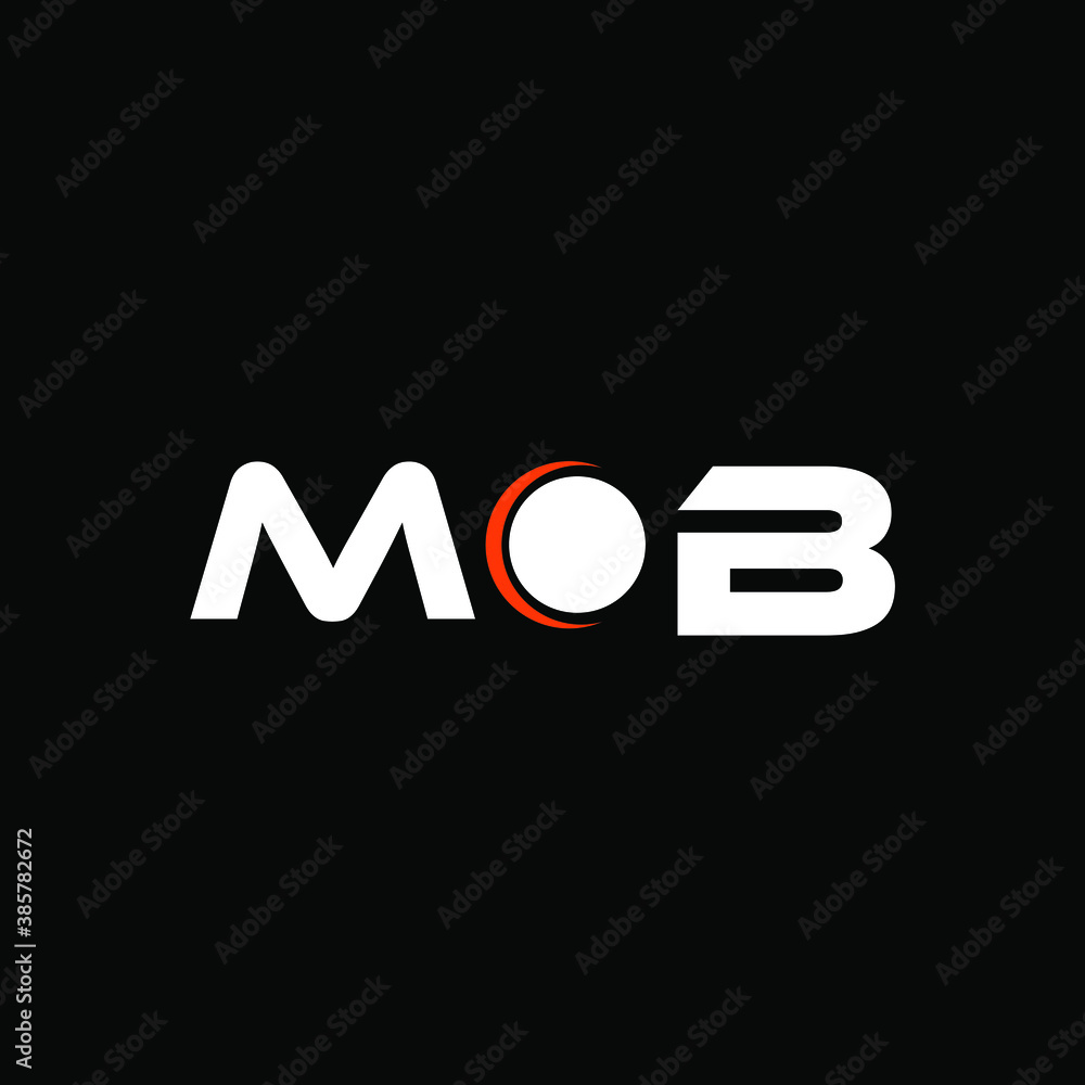 mob letter creative logo design. Stock Vector | Adobe Stock