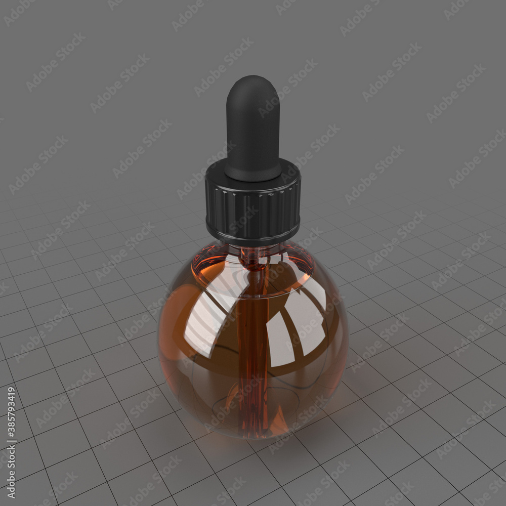Round dropper bottle Stock 3D asset | Adobe Stock