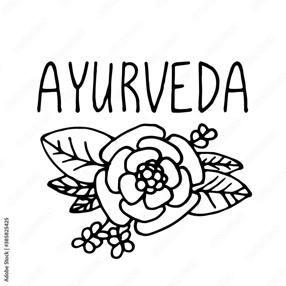 Ayurveda product label. Suitable for packaging, web designs ...