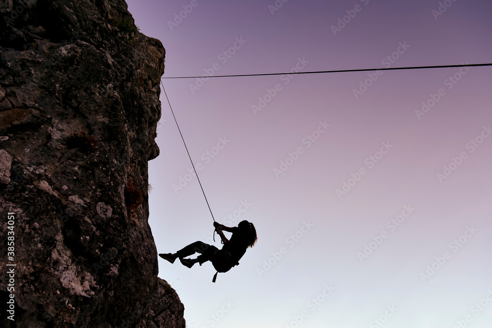 rope climbing, importance of safety and precaution Stock Photo | Adobe ...