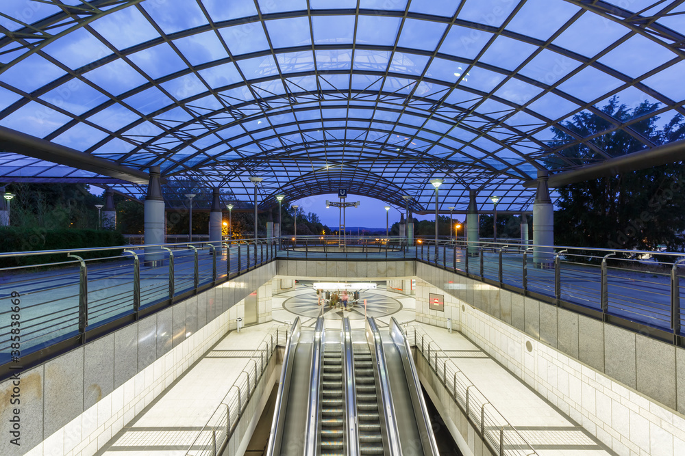 Dortmund Metro MRT Stadtbahn Underground Station Westfalenhallen Stock ...