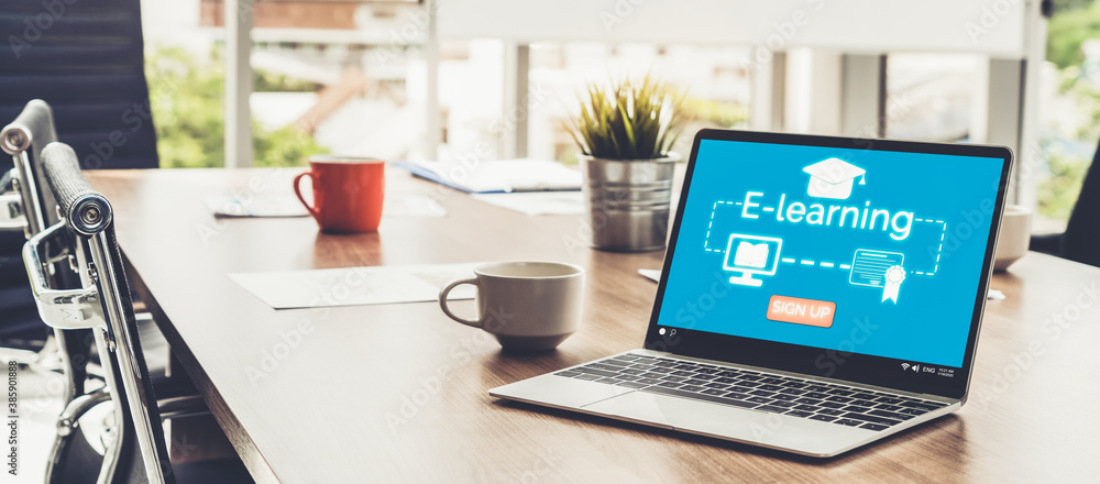 E-learning and Online Education for Student and University Concept ...