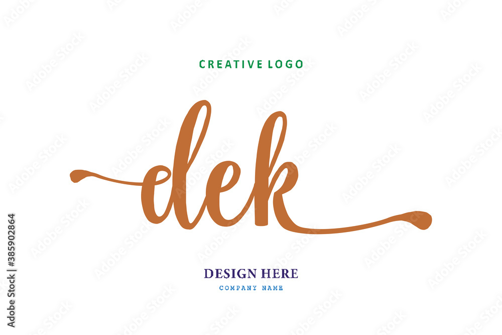 logo susunan huruf DEK sederhana mudah dipaham, simpel dan berwibawa ...