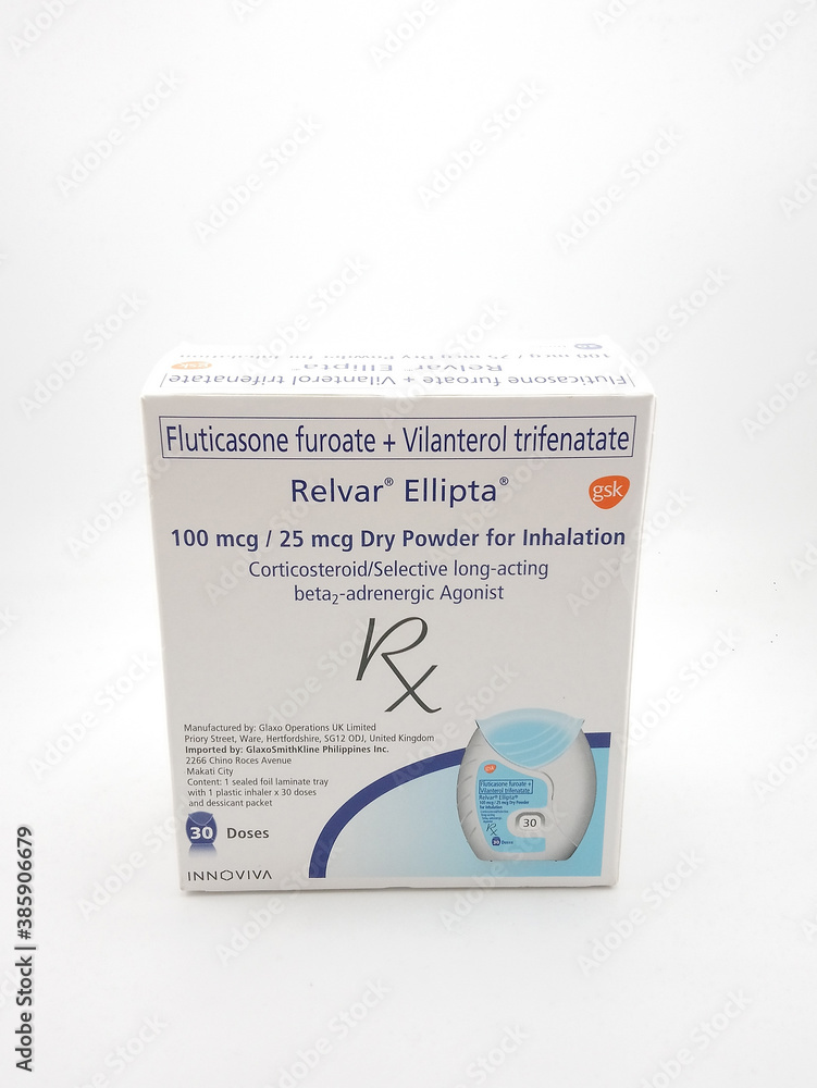 Relvar ellipta dry powder for inhalation in Manila, Philippines Stock ...