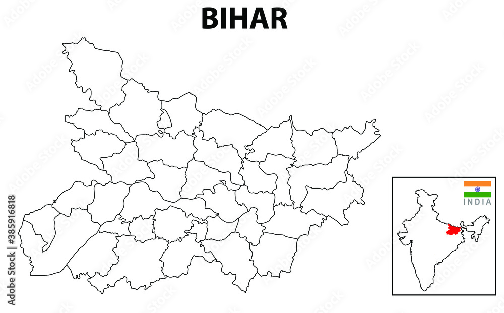 Bihar Map Outlina Map Of Bihar District Detail District Map Of Bihar Bihar Map Outlina Map Of Bihar District Detail District Map Of Bihar