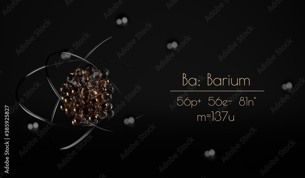 Barium Atom Electrons