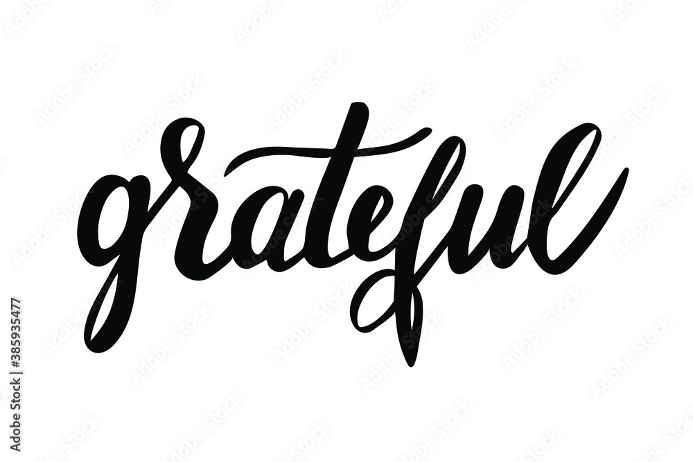 grateful hand lettering vector for thanksgiving day postcards and other ...