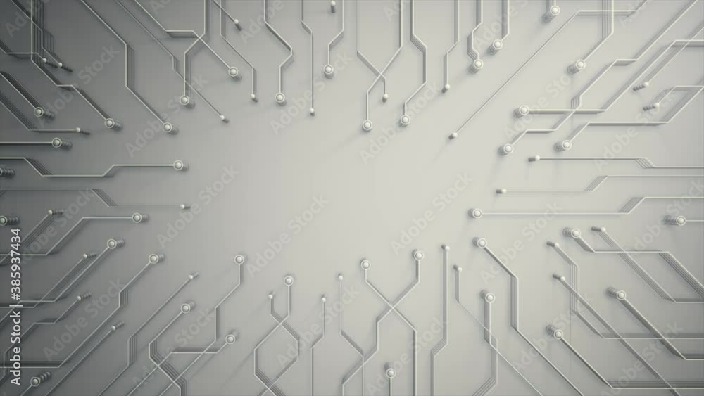 Abstract Cyber Technology Chipset Motherboard Background Animation/ 4k ...
