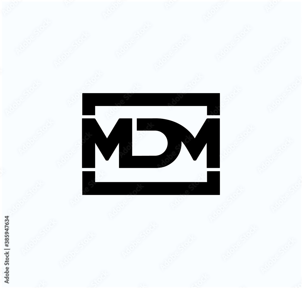MDM company monogram. MDM black letters logo. Stock Vector | Adobe Stock