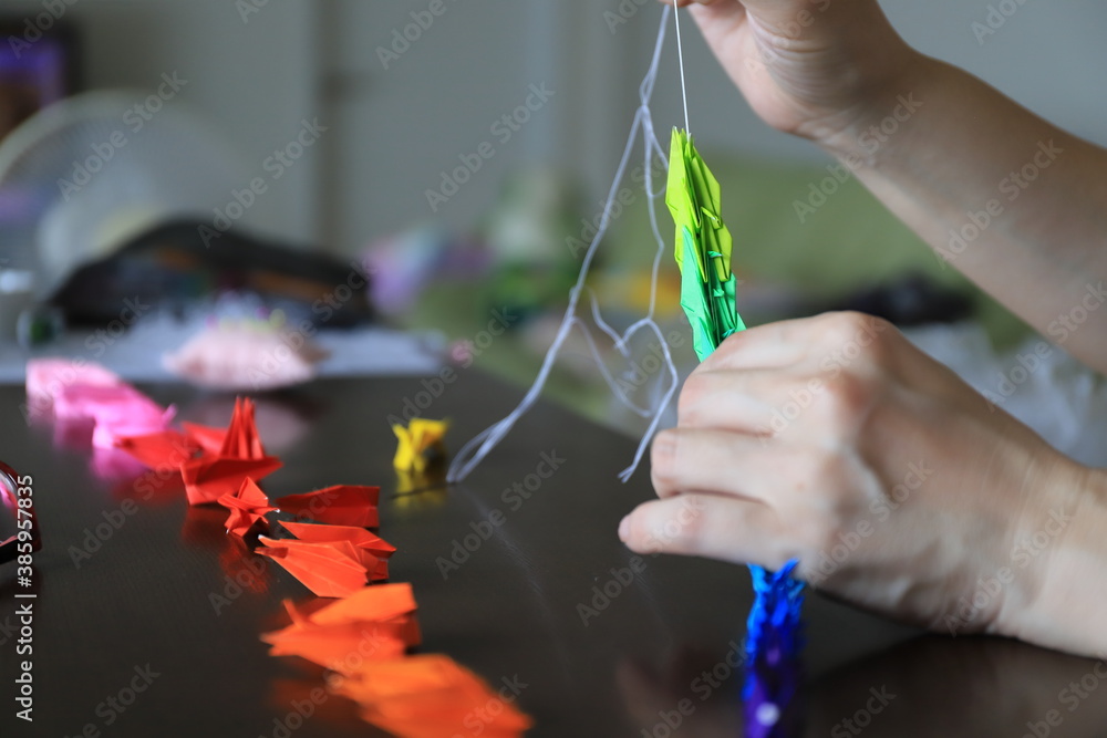 paper cranes Stock Photo | Adobe Stock