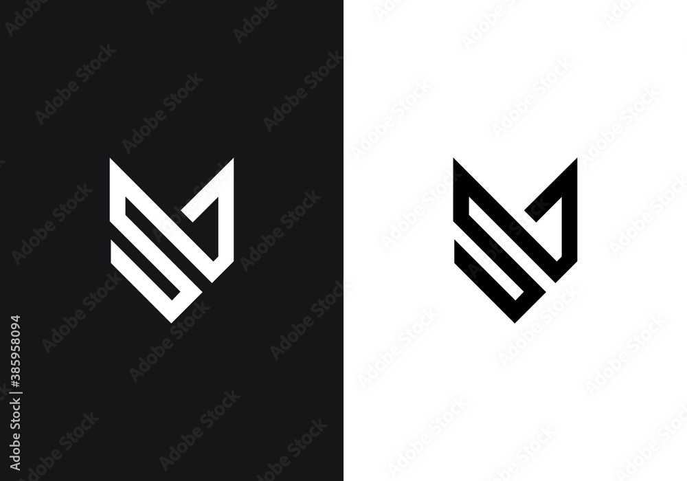 Initial Monogram Letter S M Logo Design Vector Template Stock Vector ...
