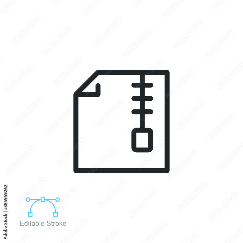 Archive data, zip file icon. data Compressed document button. extract ...