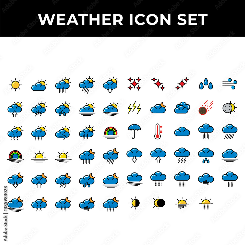 weather icon set include sun,weather,forecast,climate,cloud,rain,arrows ...