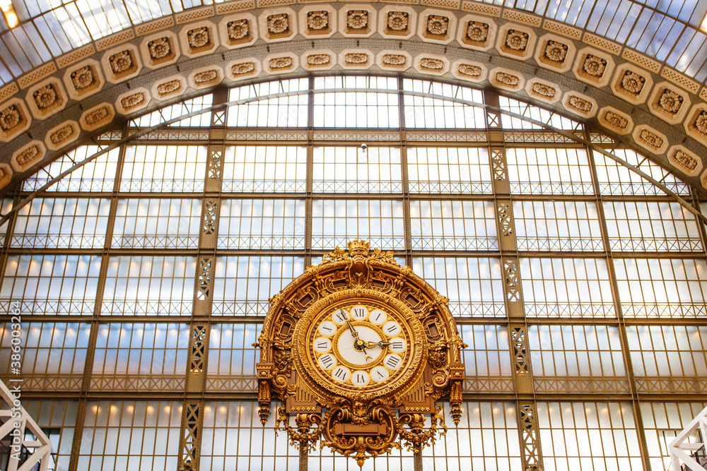 Paris, France - October 3, 2016: The Giant Clock at the Musee d'Orsay ...