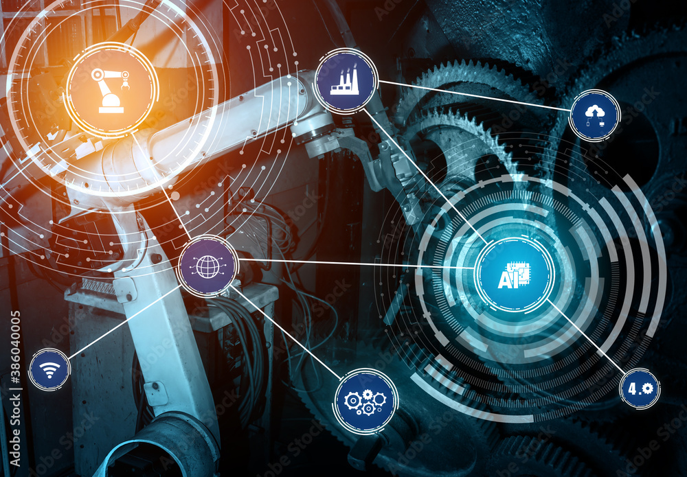 Industry 4.0 technology concept - Smart factory for fourth industrial ...