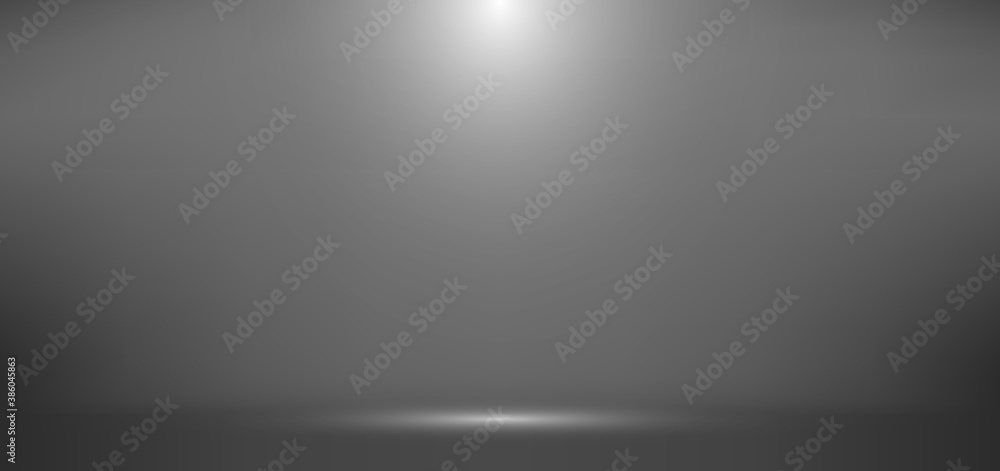 3D empty gray studio room background with spotlight on stage background ...