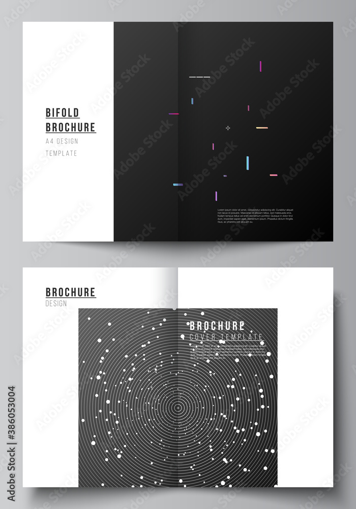 Vecteur Stock Vector layout of two A4 format cover mockups design ...