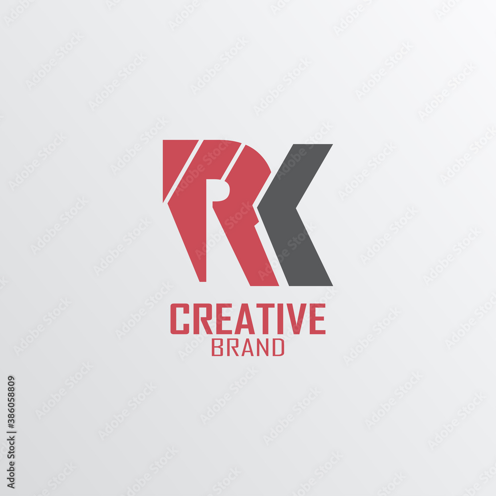 Initial RK letter luxury beauty, RK Letter Logo Design Template Vector Stock Vector | Adobe Stock