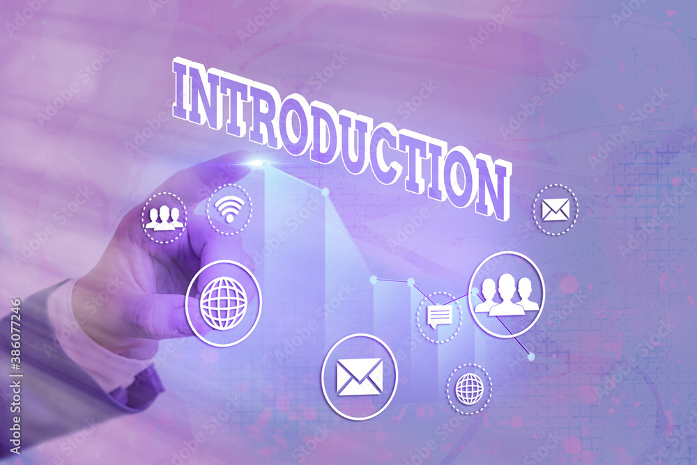 Writing note showing Introduction. Business concept for act or process ...