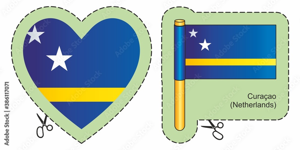 Flag of Curacao, Constituent country in the Kingdom of the Netherlands ...