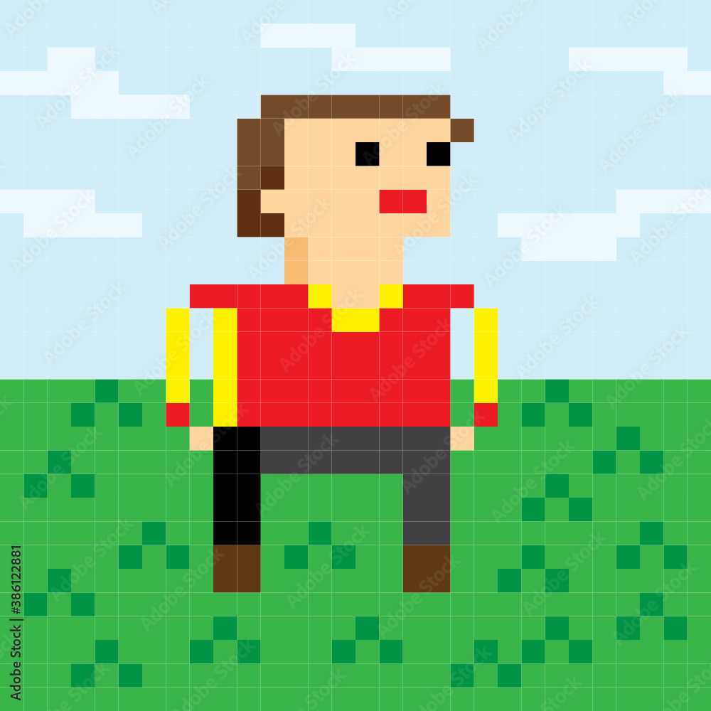 People pixel art. Vector picture. Stock Vector | Adobe Stock