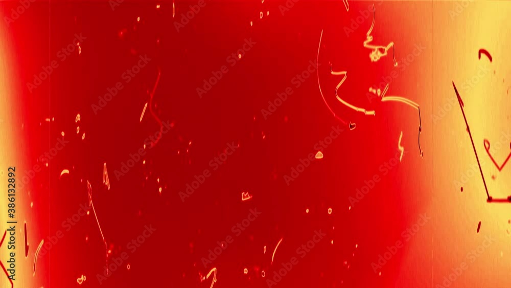 Red colored dynsmic film noise and grain effect. Signs and markers ...