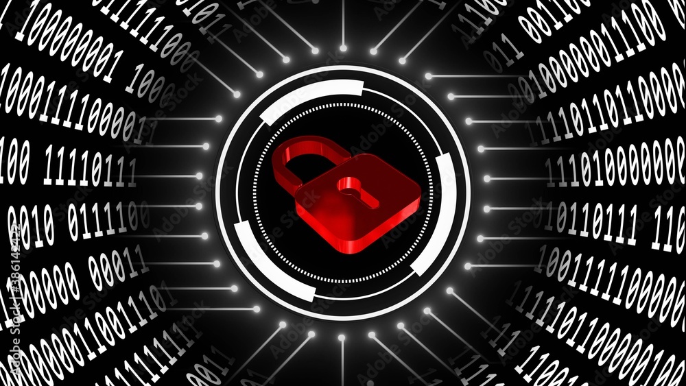 Abstract Futuristic Background Of Data Flow Binary Code Arranged In