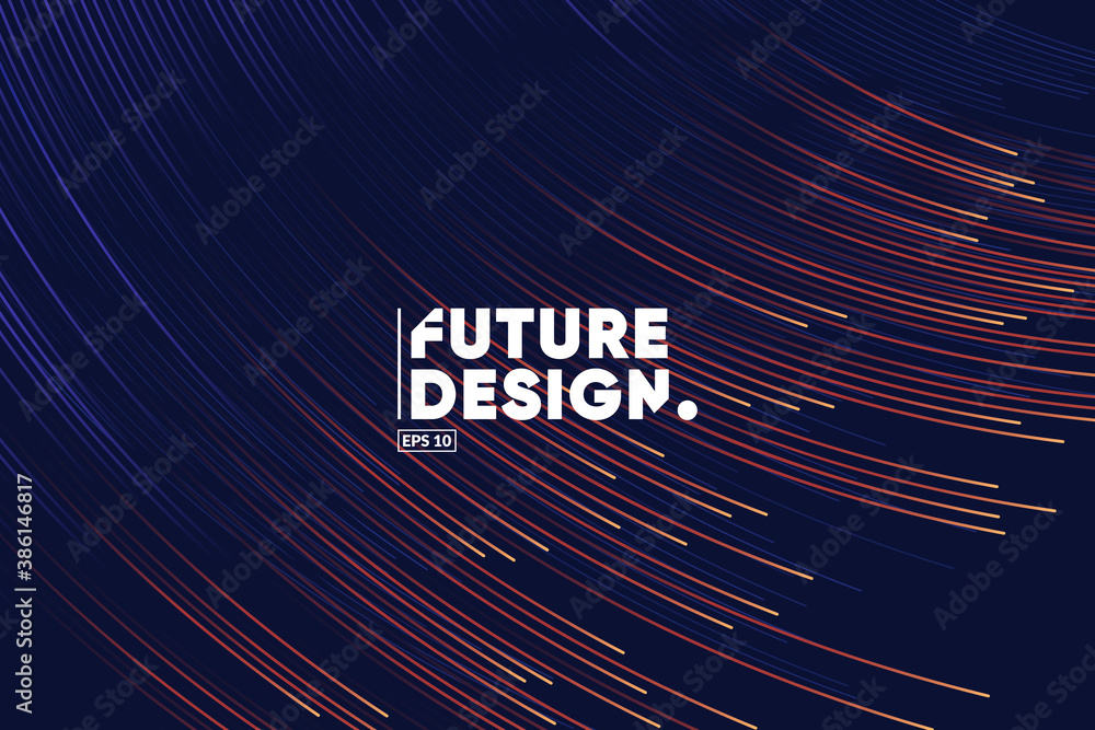 Gradient lines composition background. Future, Technology, Big data ...