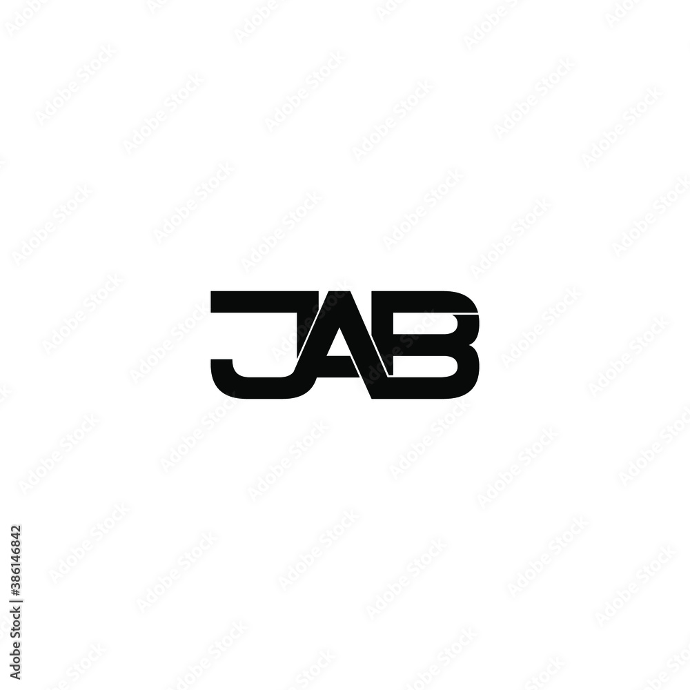 jab letter original monogram logo design Stock Vector | Adobe Stock