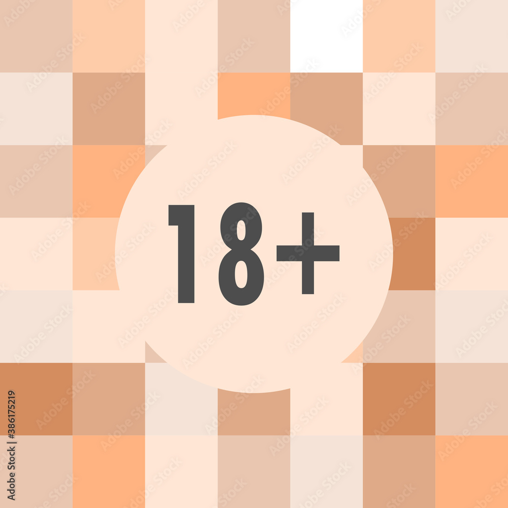 18+ red blur censored vector background. Pixels blurred pattern. Stock ...