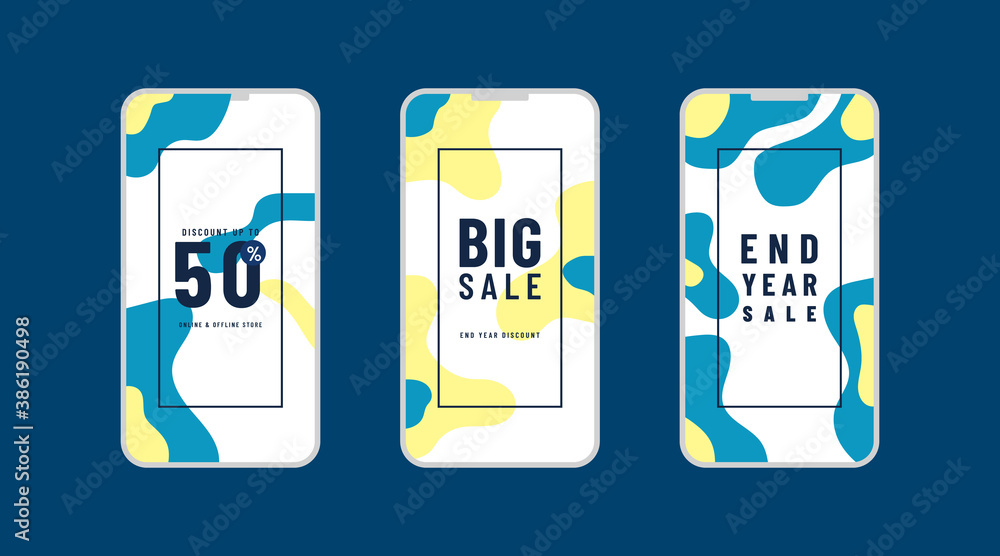 Vector Illustration Stories Template Set For Social Media.Stories ...