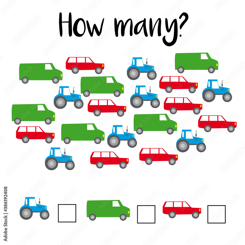 How many objects.Preschool Counting Activities. Printable worksheet ...