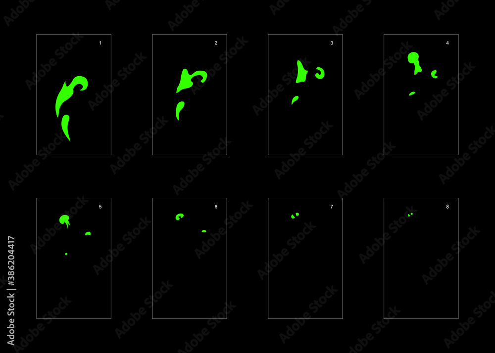 Smoke effect. liquid smoke animation sprite sheet. classic liquid smoke ...
