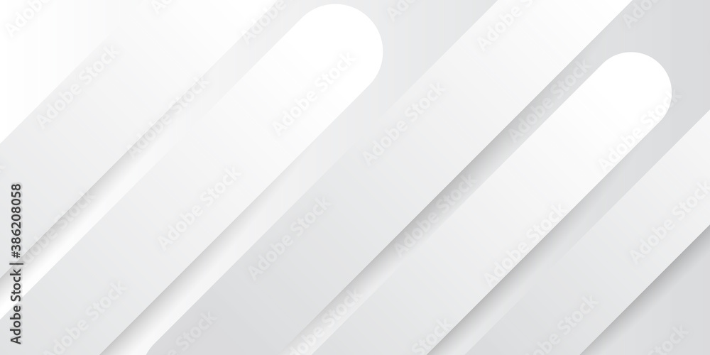 White abstract background with rounded rectangle element shapes. Vector ...
