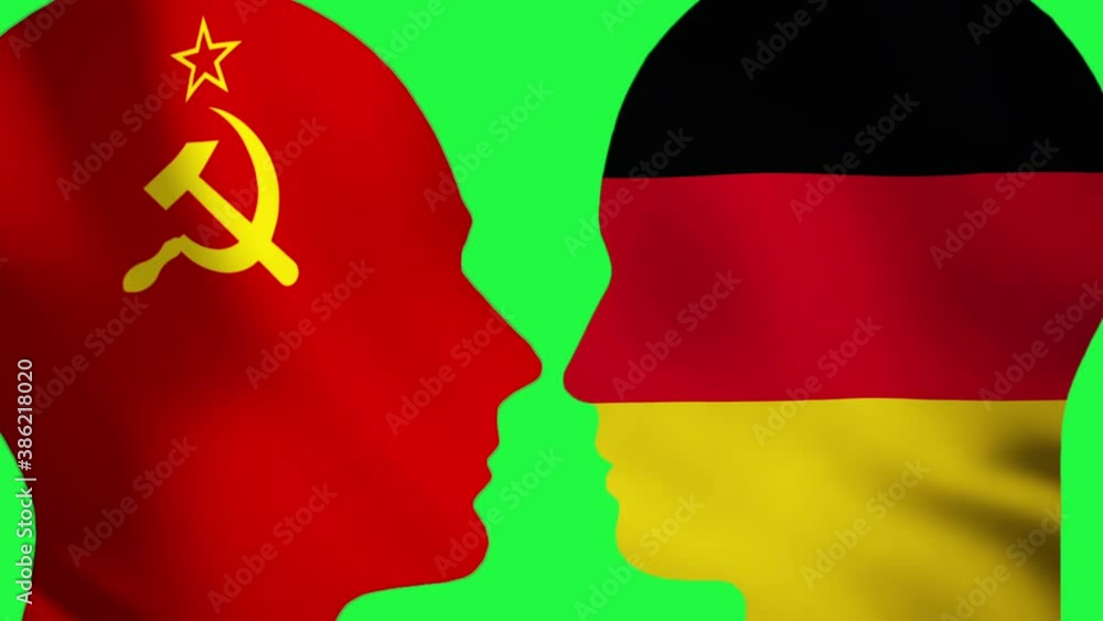 USSR And Germany. Flags Of The Two Countries Symbolize Confrontation In ...