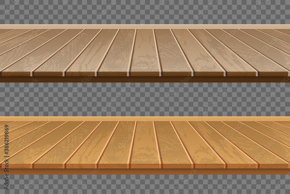 Realistic wooden floor on transparent background Stock Vector | Adobe Stock