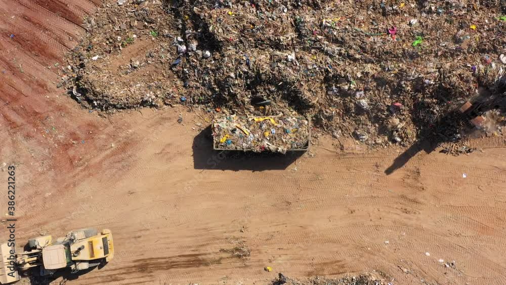 Industrial waste Sorting and Shipping scrap yard, With excavator and ...