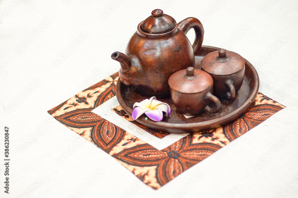 Traditional tea set or teh poci from Indonesia for serving Javanese ...
