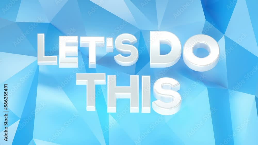 Let's Do This Loop 1 White x Blue: uppercase let's do this text, card ...